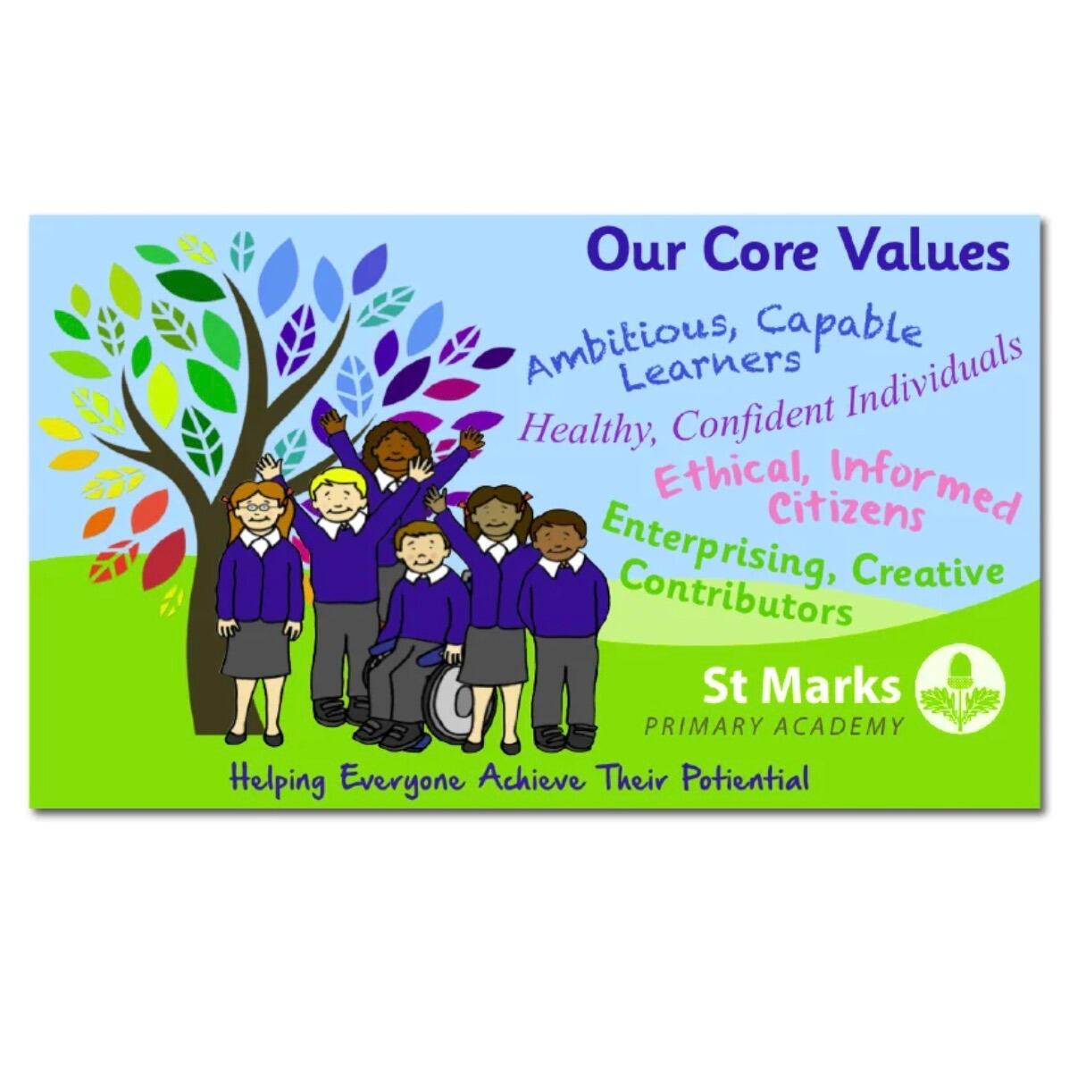 Our Core Values Welcome Sign