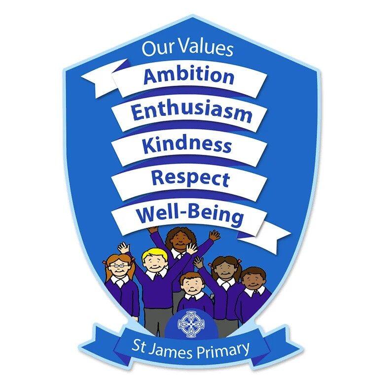 'Our School's Core Values' Sign