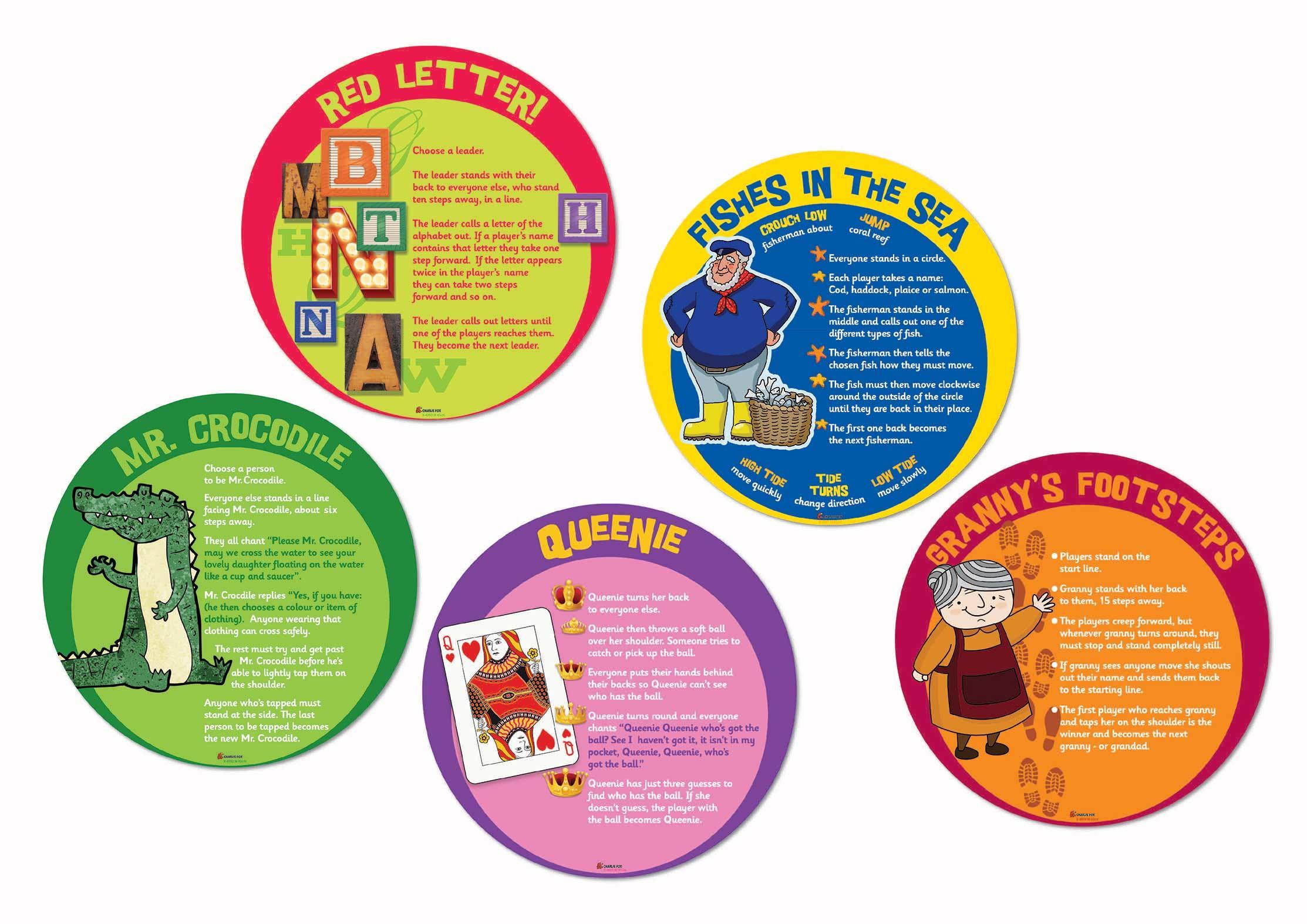 Set of 5 Games Signs