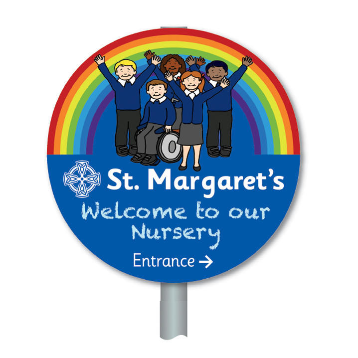 Circular Rainbow Sign