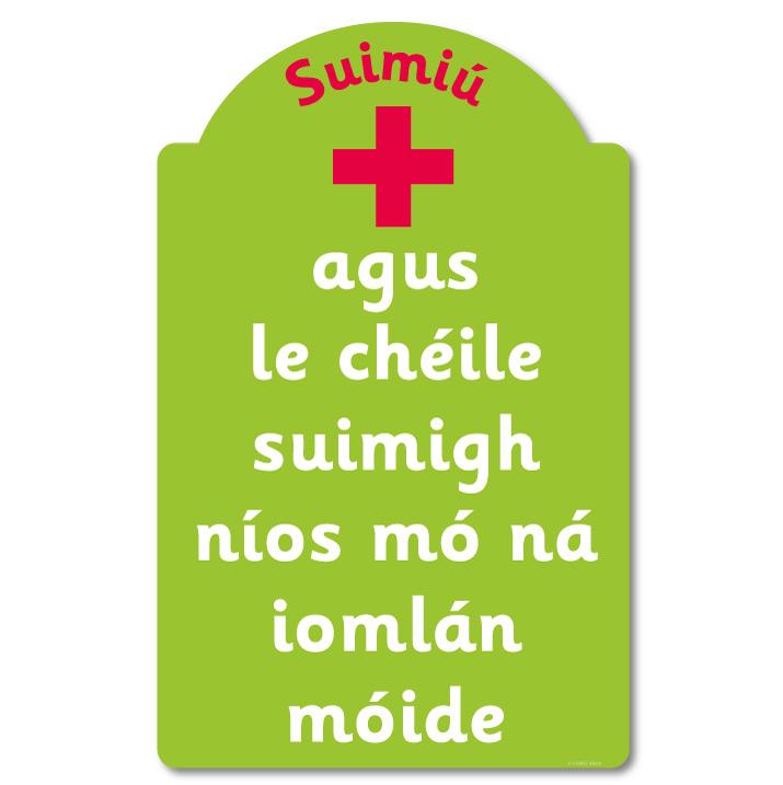 Set of 5 Mathematic Symbols Signs (as Gaeilge)