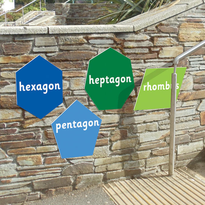 Set of 11 2D Shape Signs