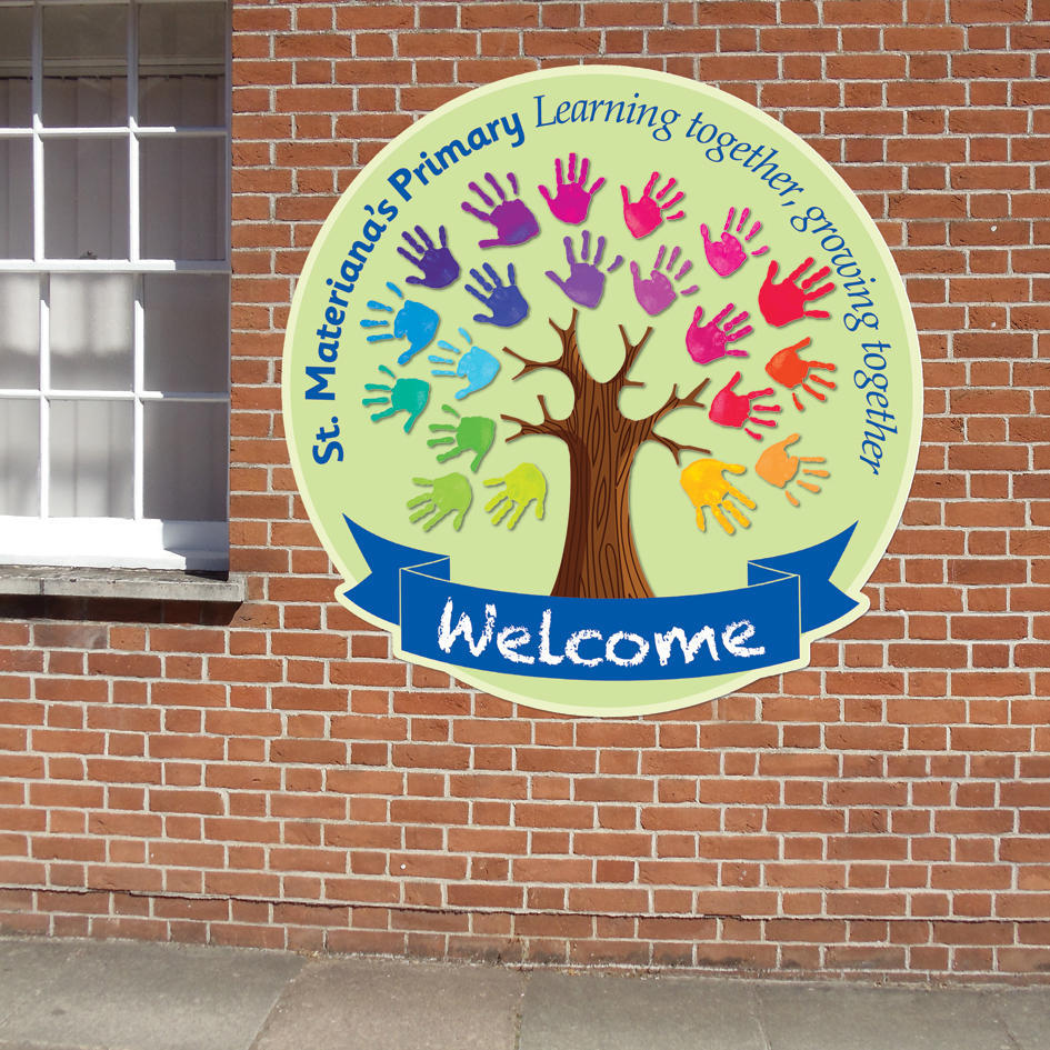 Welcome Tree: Hands and Ribbon