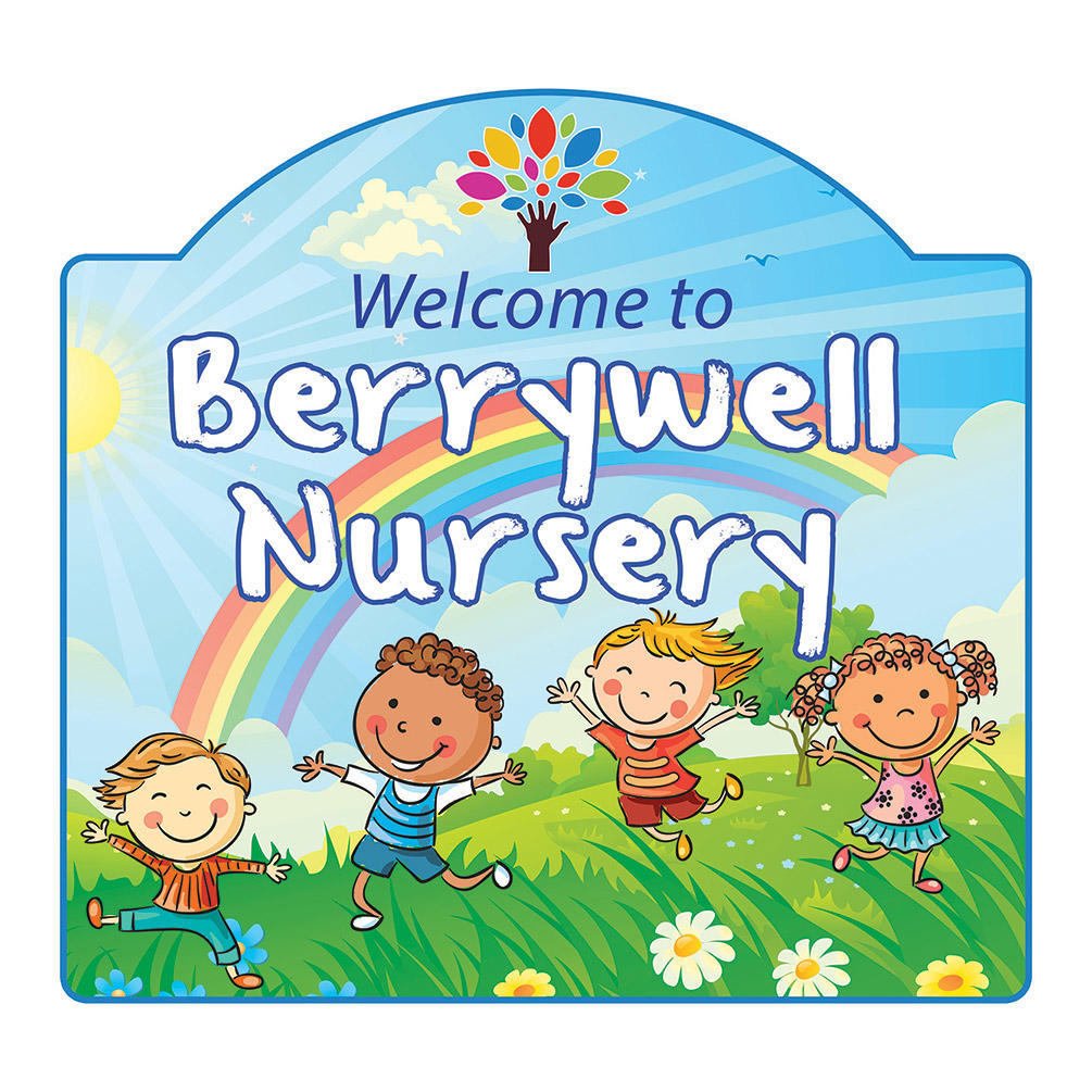 Nursery Meadow Arched Sign