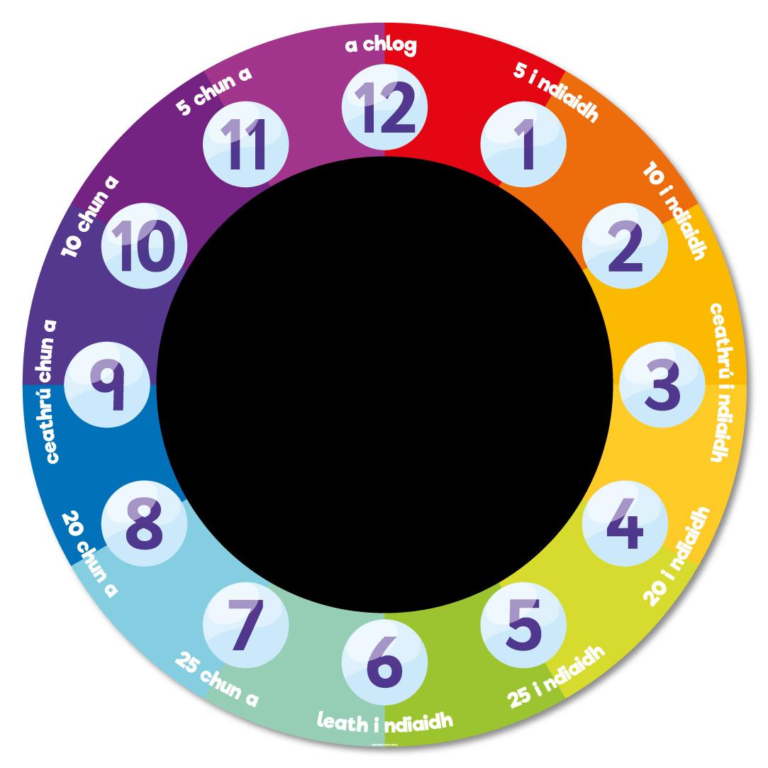 Mega Clock Writable Sign (as Gaeilge)