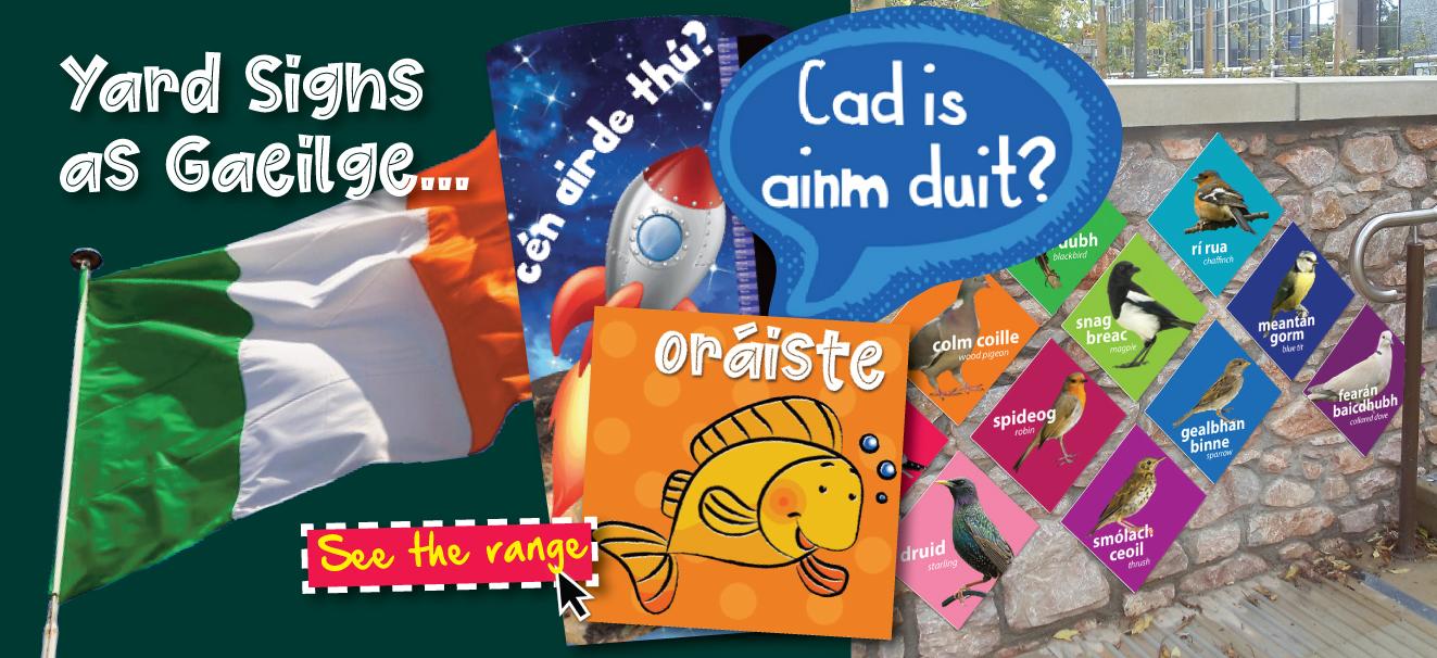 Charlie Fox signs and graphics for schools and nurseries.