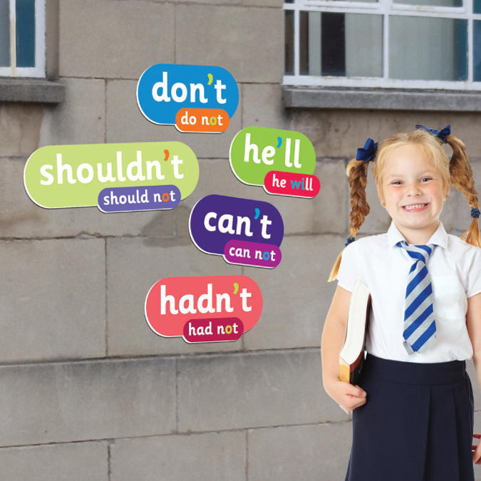 Set of 17 Contractions Signs