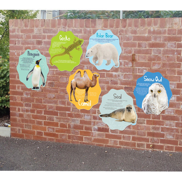 Set of 14 Animals and Habitats Signs