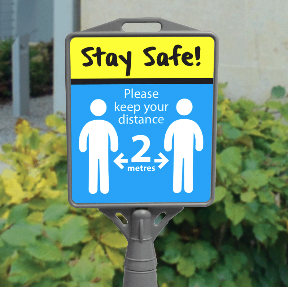 Pillar Sign - Stay Safe
