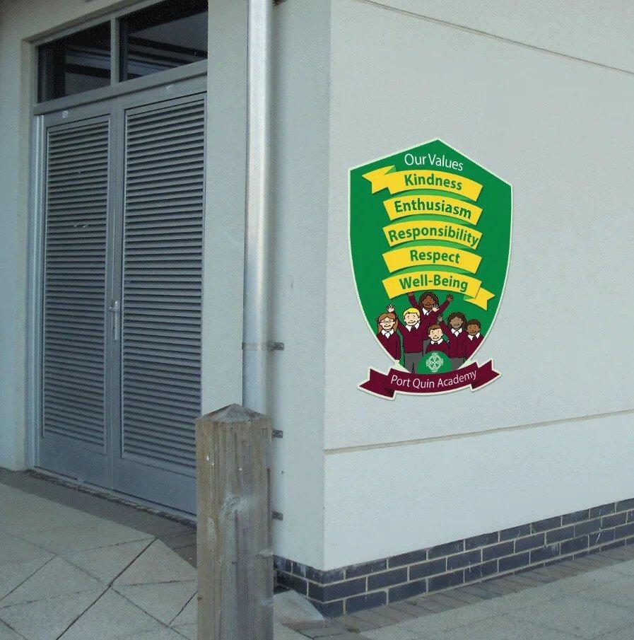 'Our School's Core Values' Sign