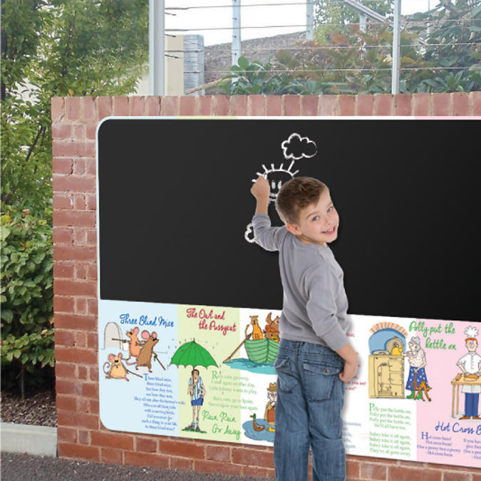 Nursery Rhyme Wall Frieze and chalkboard