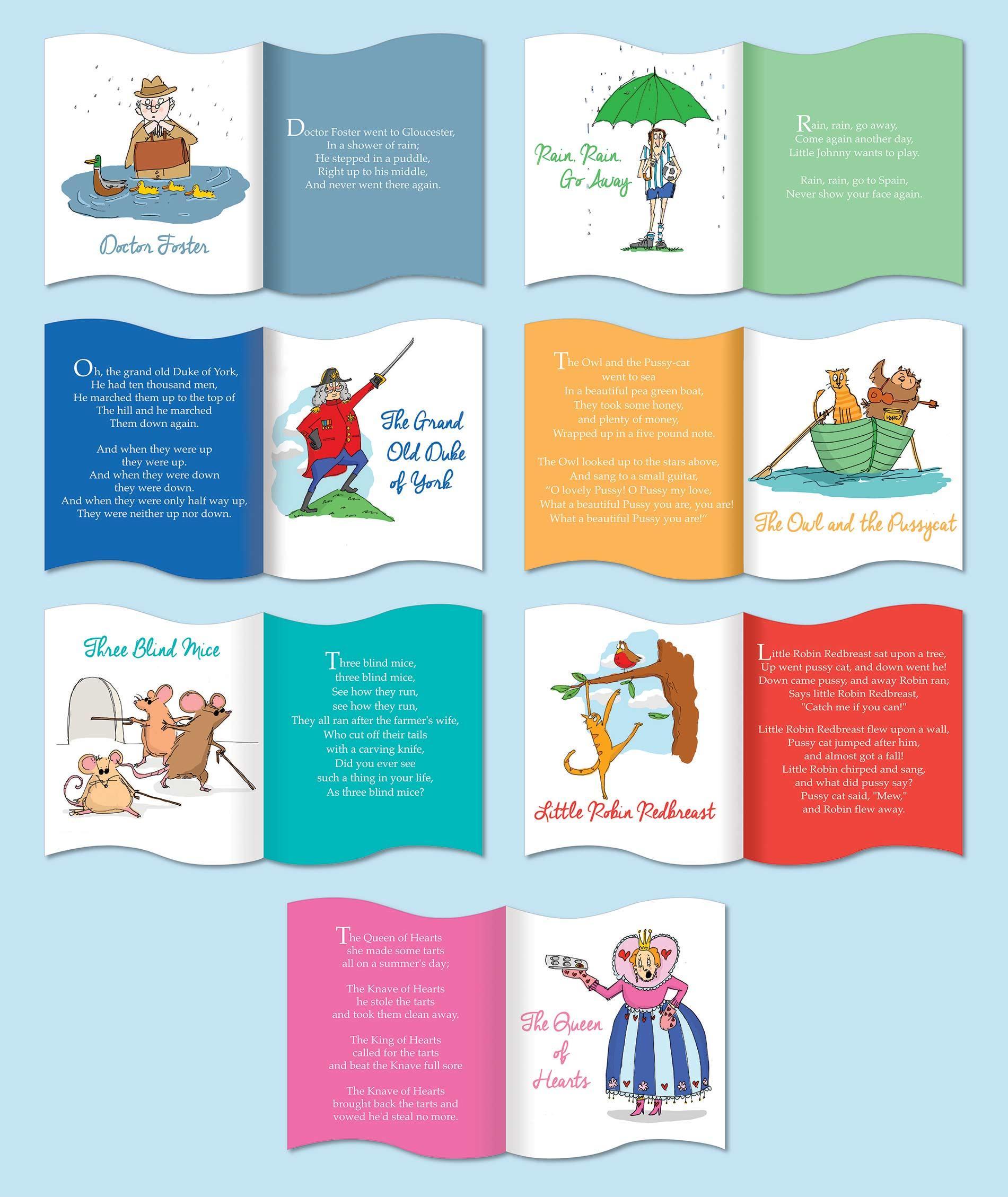 Set 1 of 7 Nursery Rhyme Signs