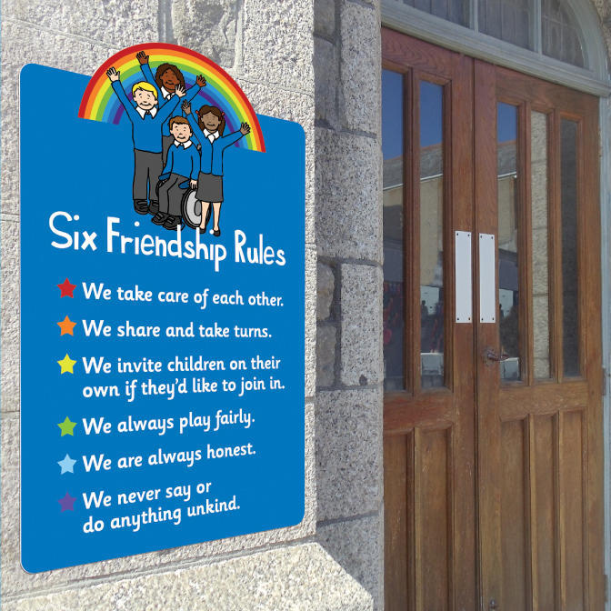 Six Friendship Rules Sign