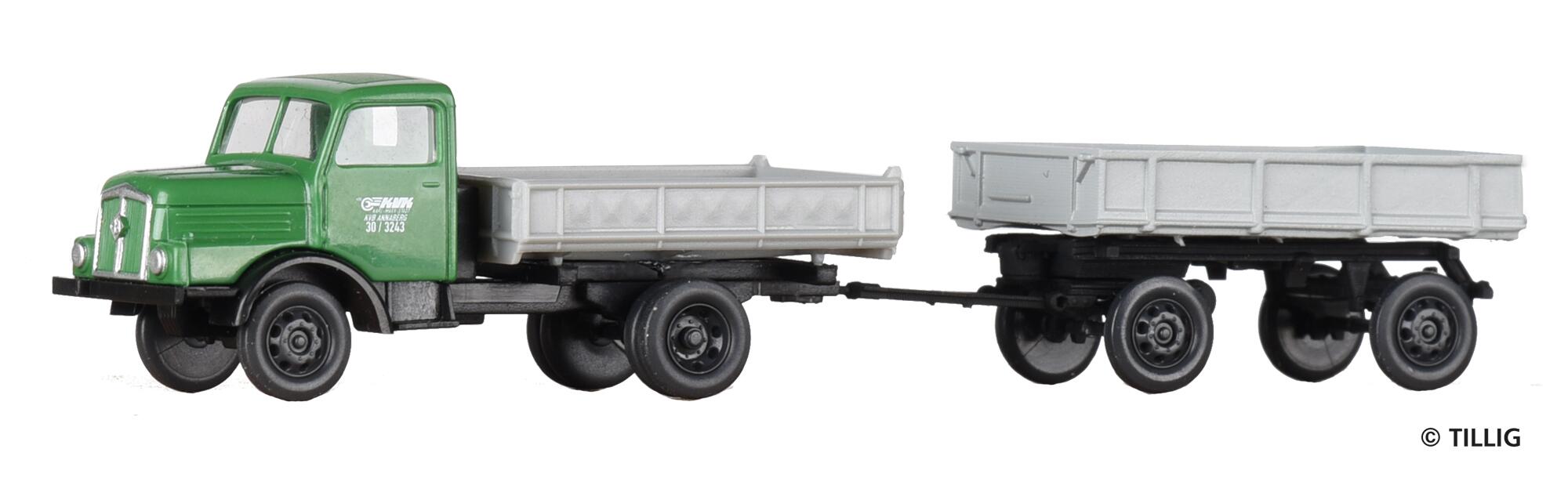 TILLIG 19080 Dump Truck H3A with truck trailer „VEB Kraftverkehr Karl ...