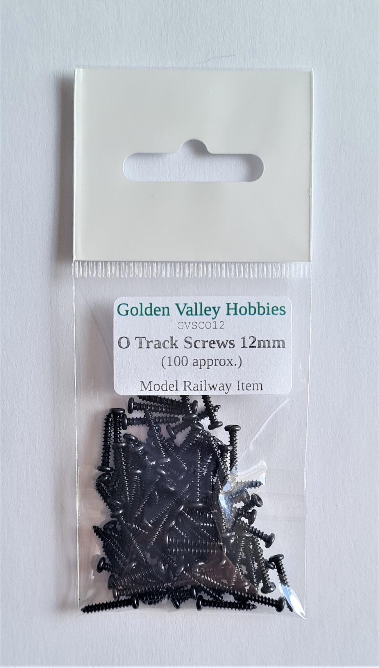Golden Valley Hobbies GVSCO12 Track Screws O Gauge 12mm Long (x100)