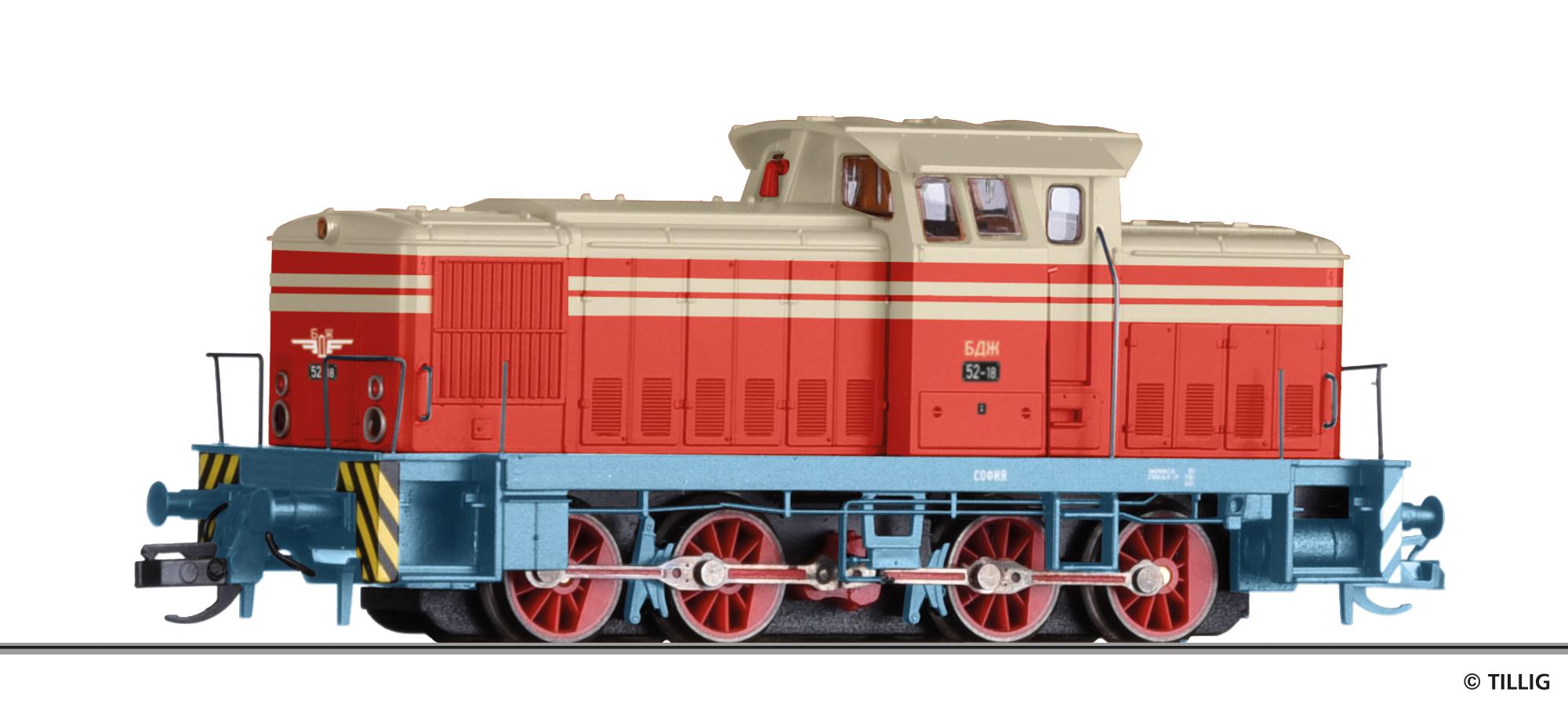 Tillig 96323 Diesel locomotive class 52 of the BDZ, Ep. III