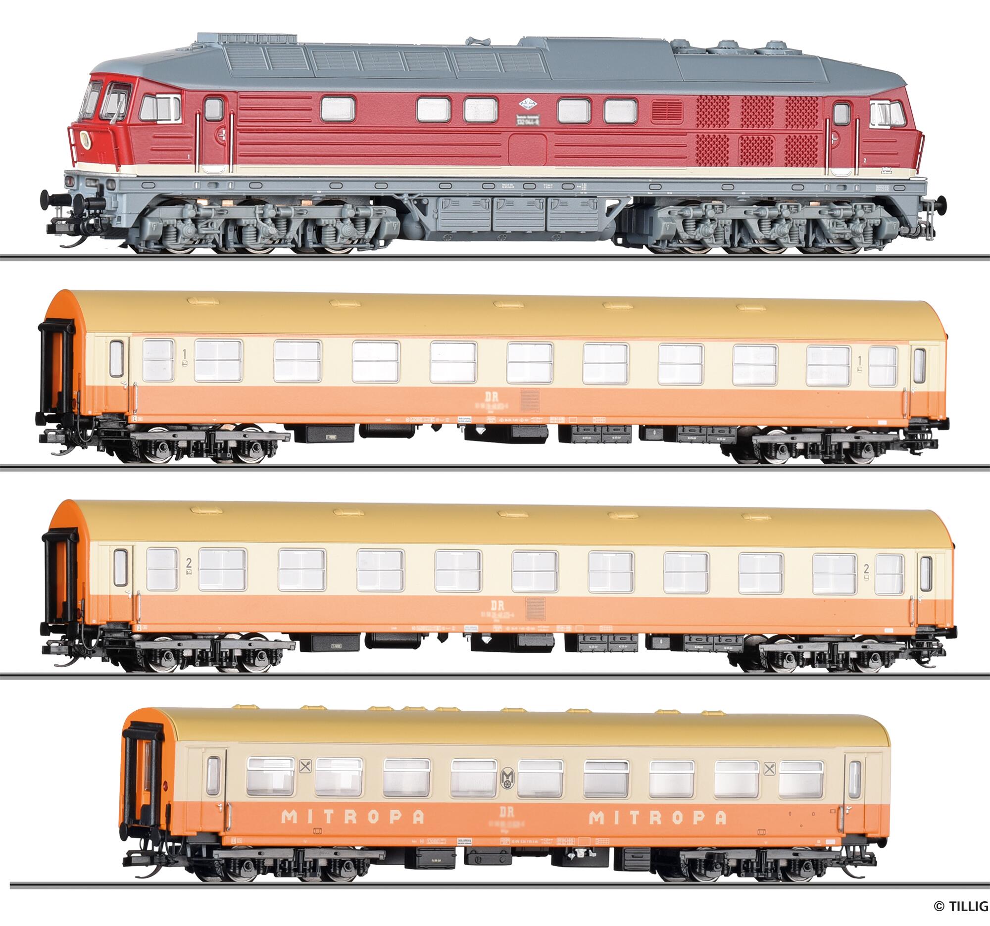 TILLIG 01502 Premium-Beginner set: Passenger train „Städtexpress“of the ...