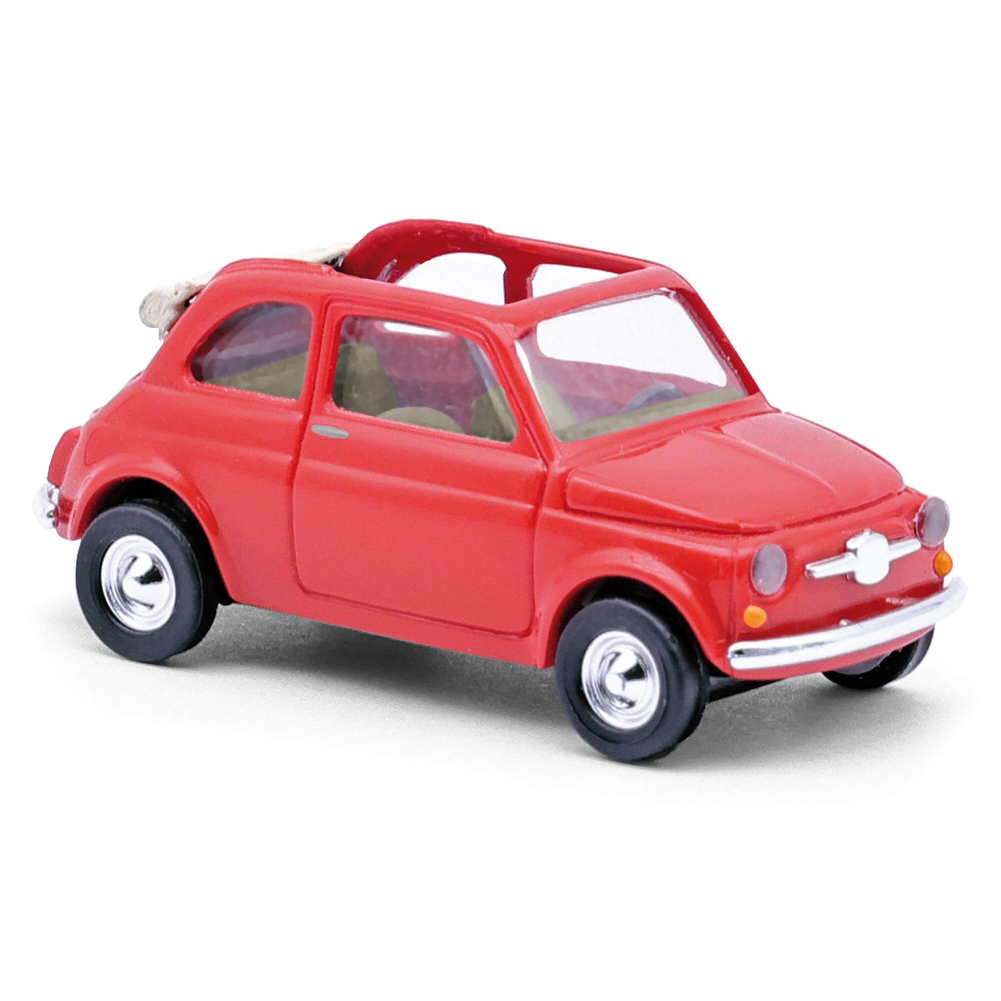 BUSCH 48782 Fiat 500 Cabrio red