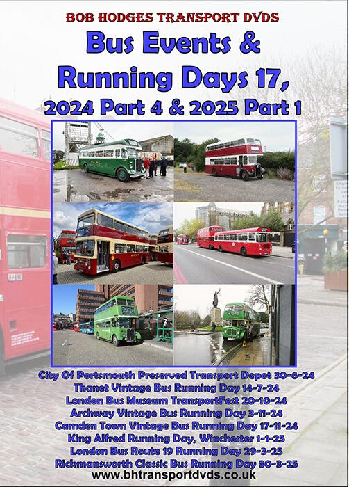 Bus Events and Bus Running Days 17, 2024: Part 4 and 2025: Part 1