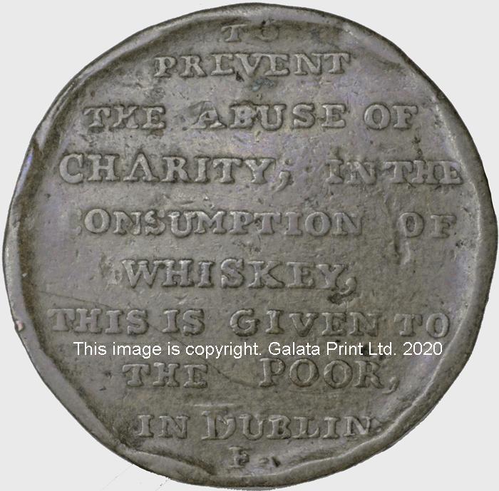 IRELAND, Dublin Penny token, TO PREVENT THE ABUSE OF CHARITY. DH 1.