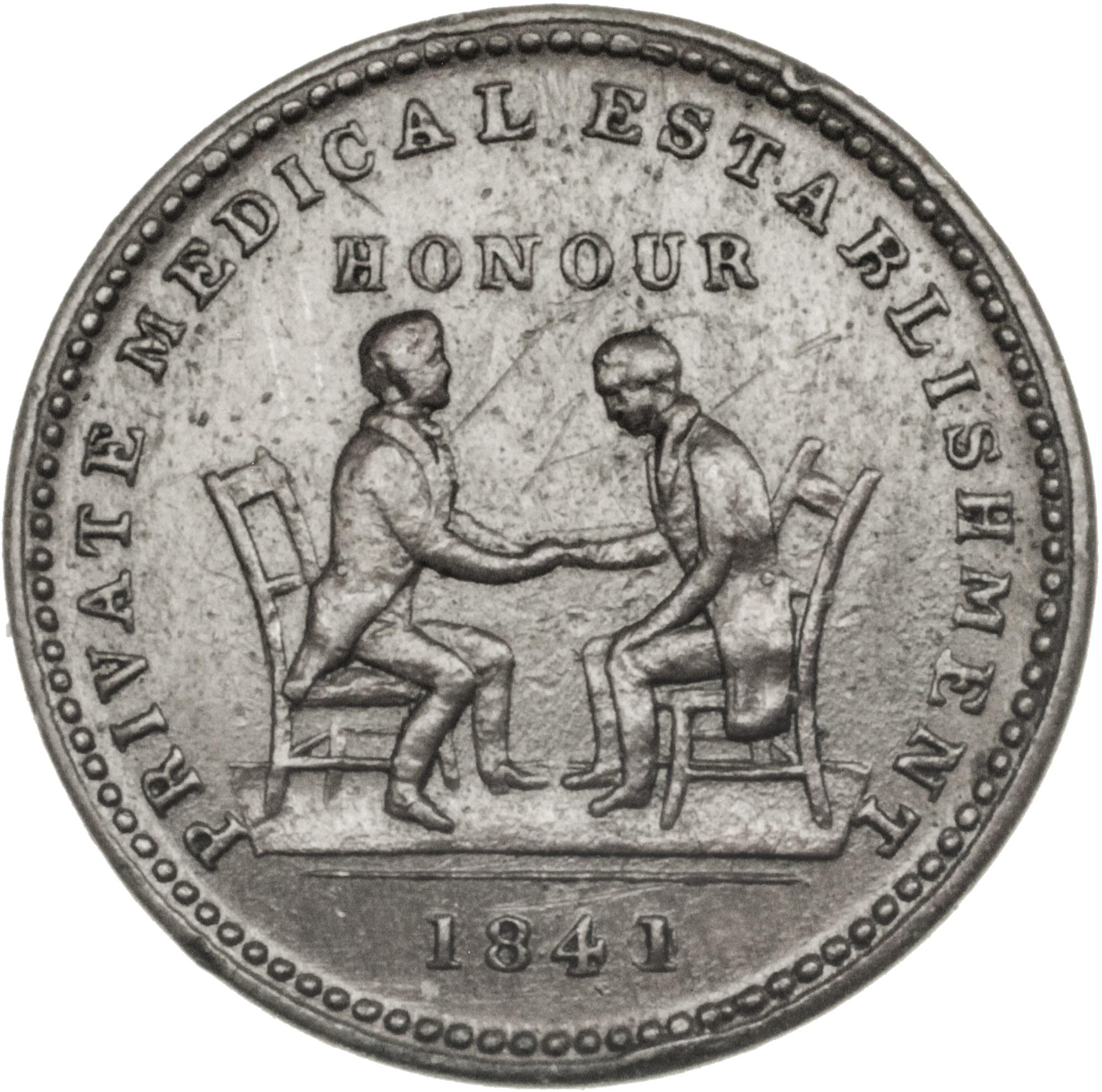 Glasgow, Dr Stuart. Farthing token 1841.