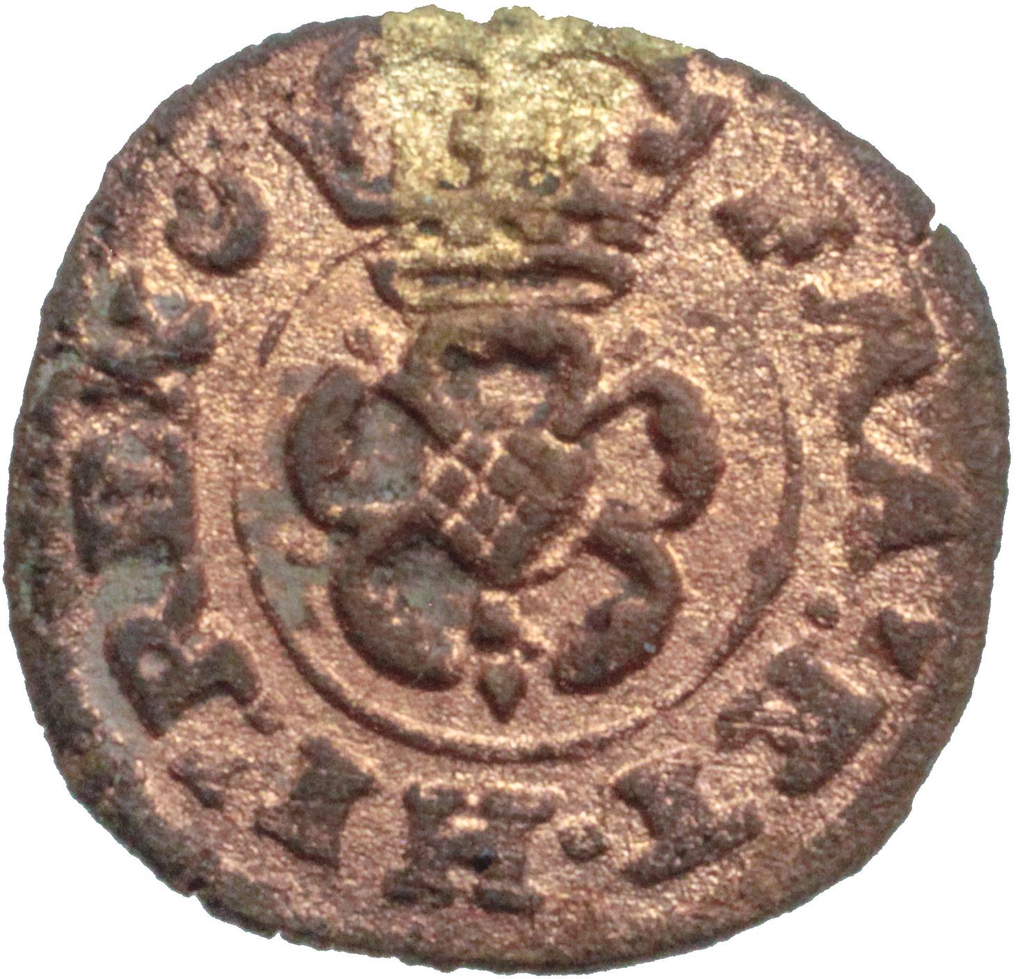 Charles I, 1625-49. Rose Farthing, BMC 2.