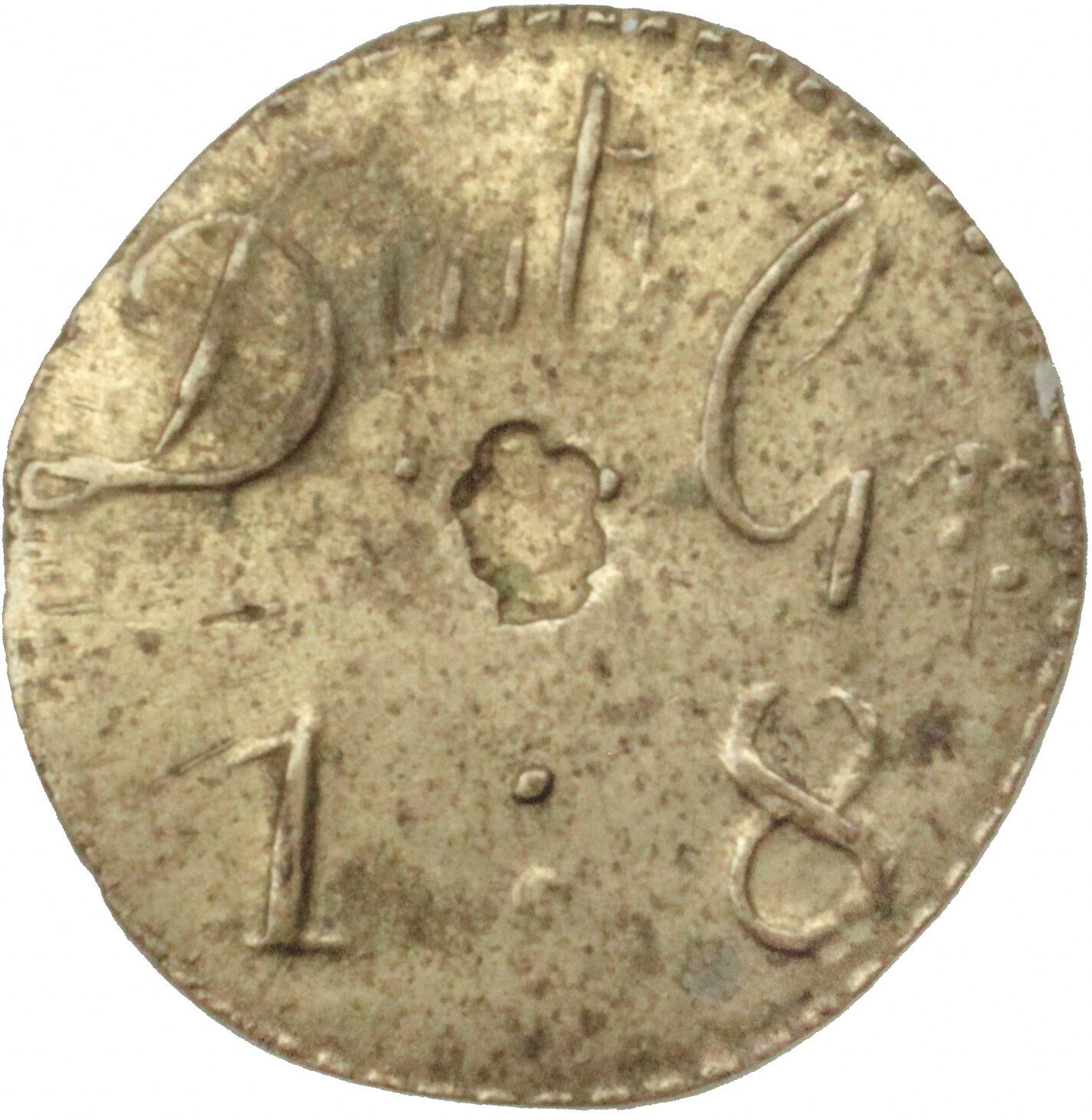 George III, Coin-weight for a quarter guinea.