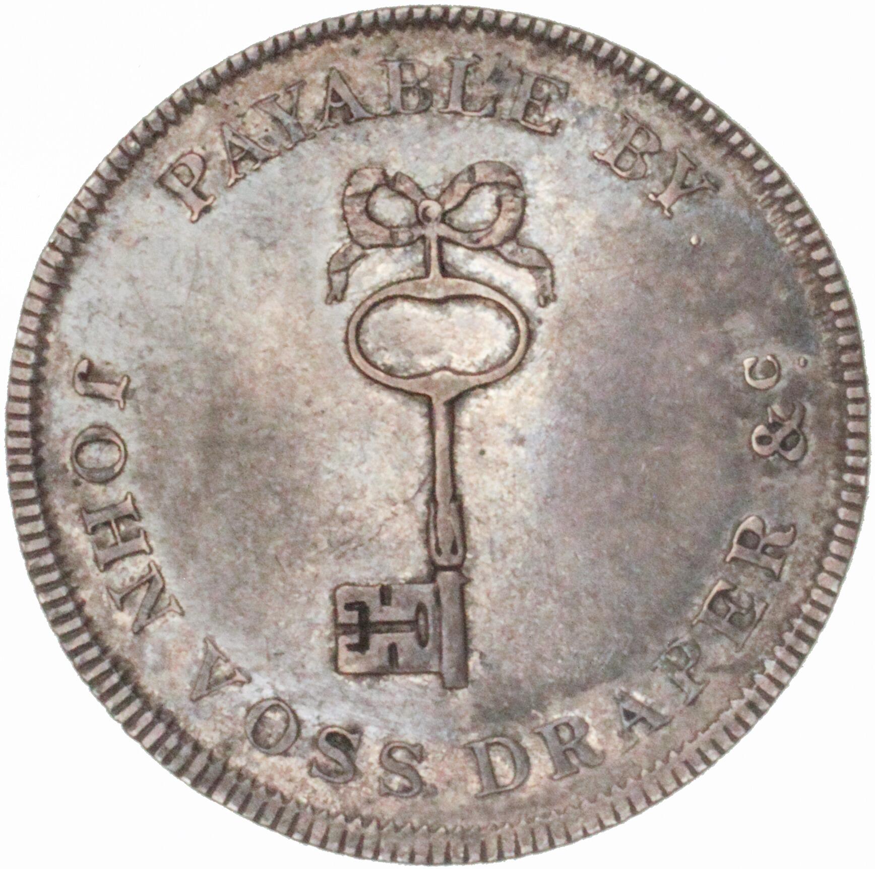 Swansea, John Voss, silver token shilling 1811.