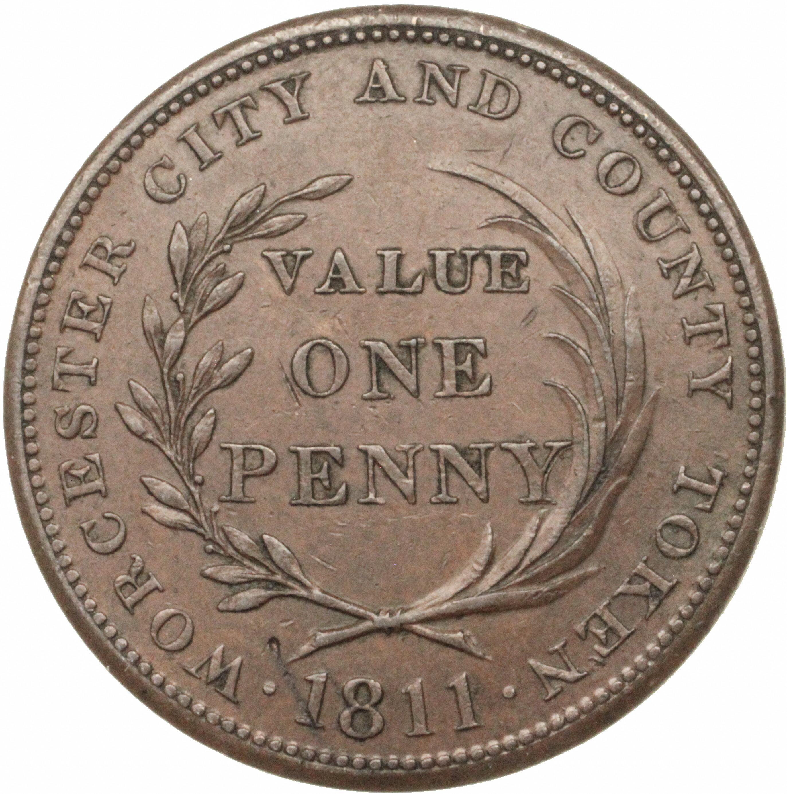 Worcester, penny token, 1811.