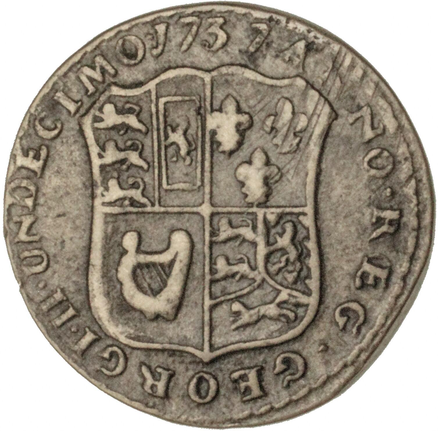 Ireland, George II. Coin-weight for a one escudo of Portugal, 1737