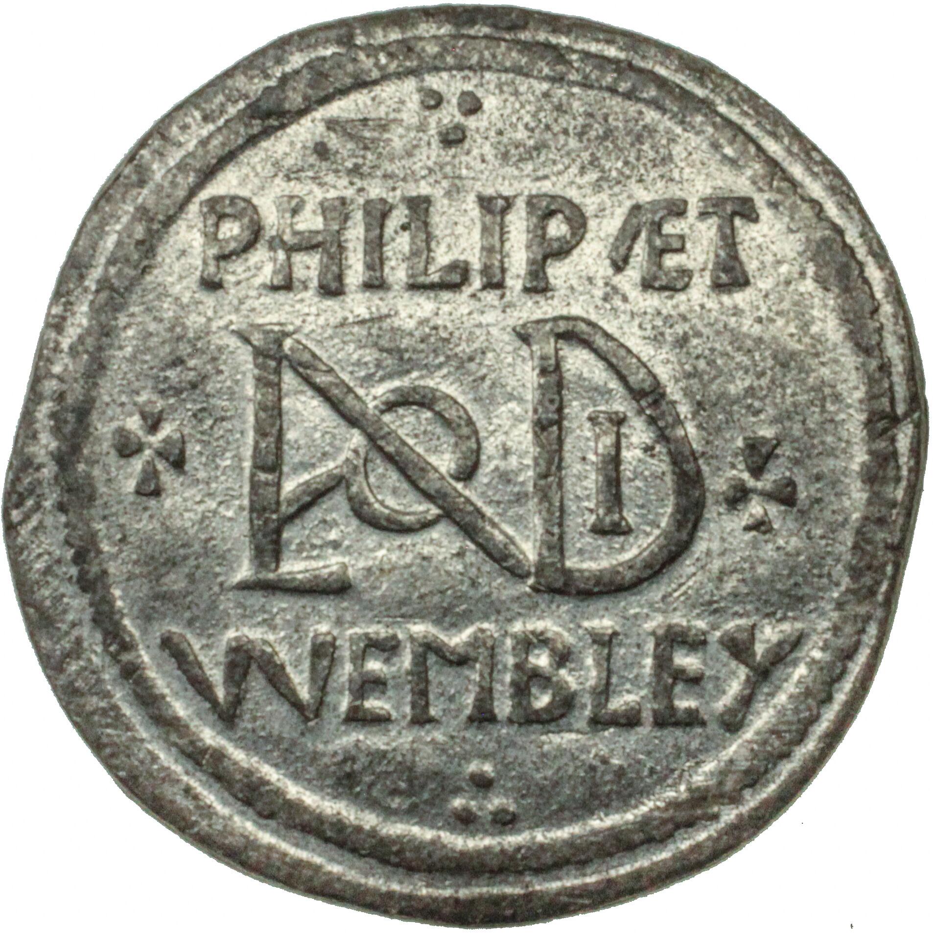 British Empire Exhibition 1924. Royal Mint replica of Alfred penny.