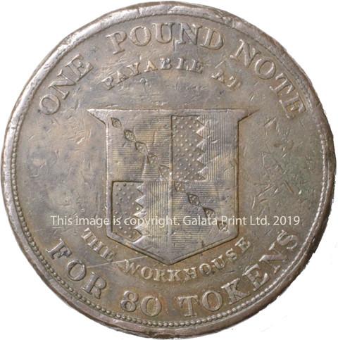 BIRMINGHAM, Workhouse. 1813. THREEPENCE, with C/m