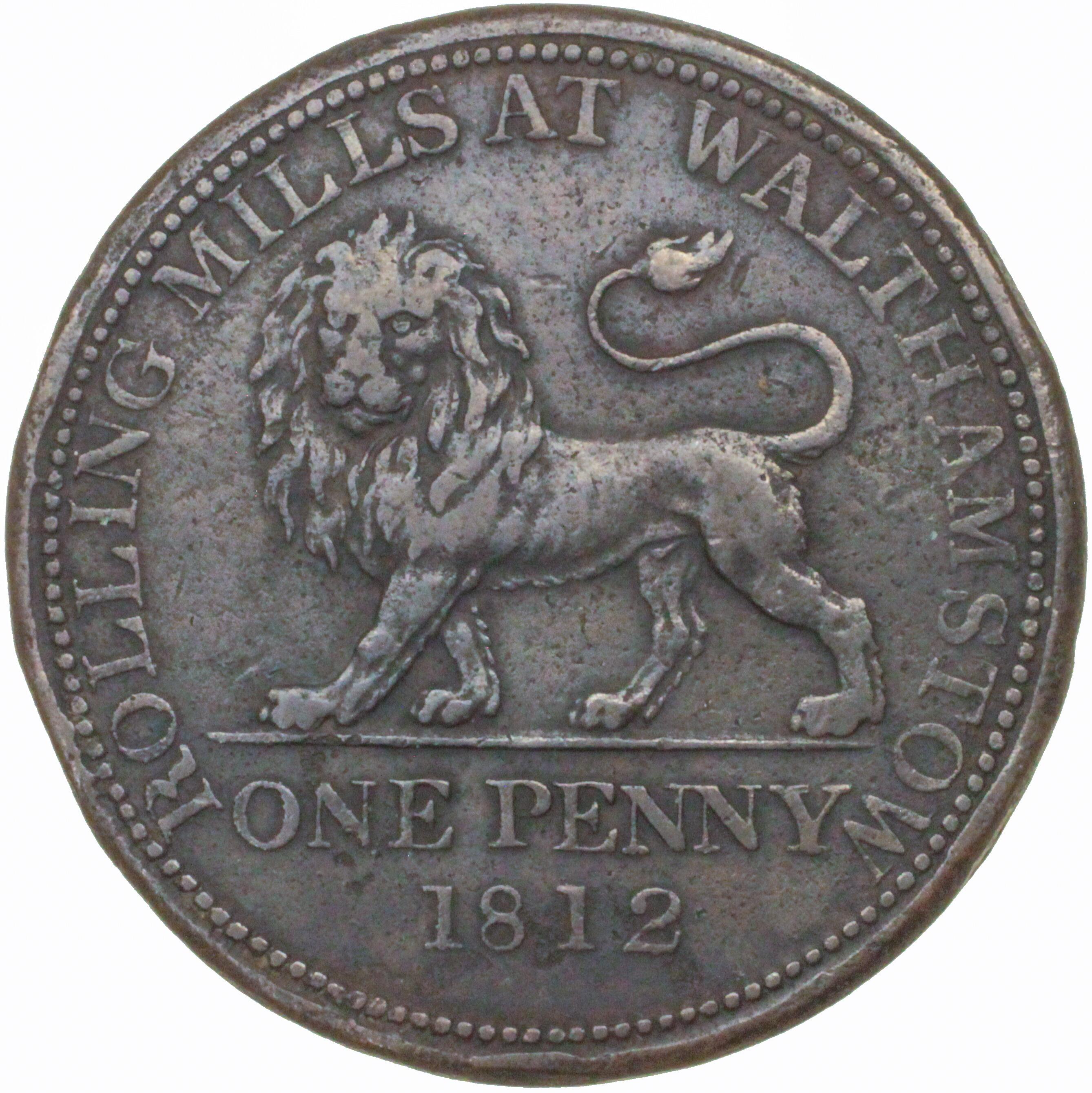 BRITISH COPPER COMPANY, PENNY TOKEN 1812.