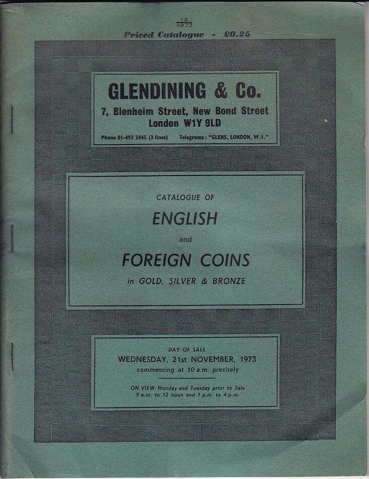 21 Nov, 1973 English and Foreign Coins.