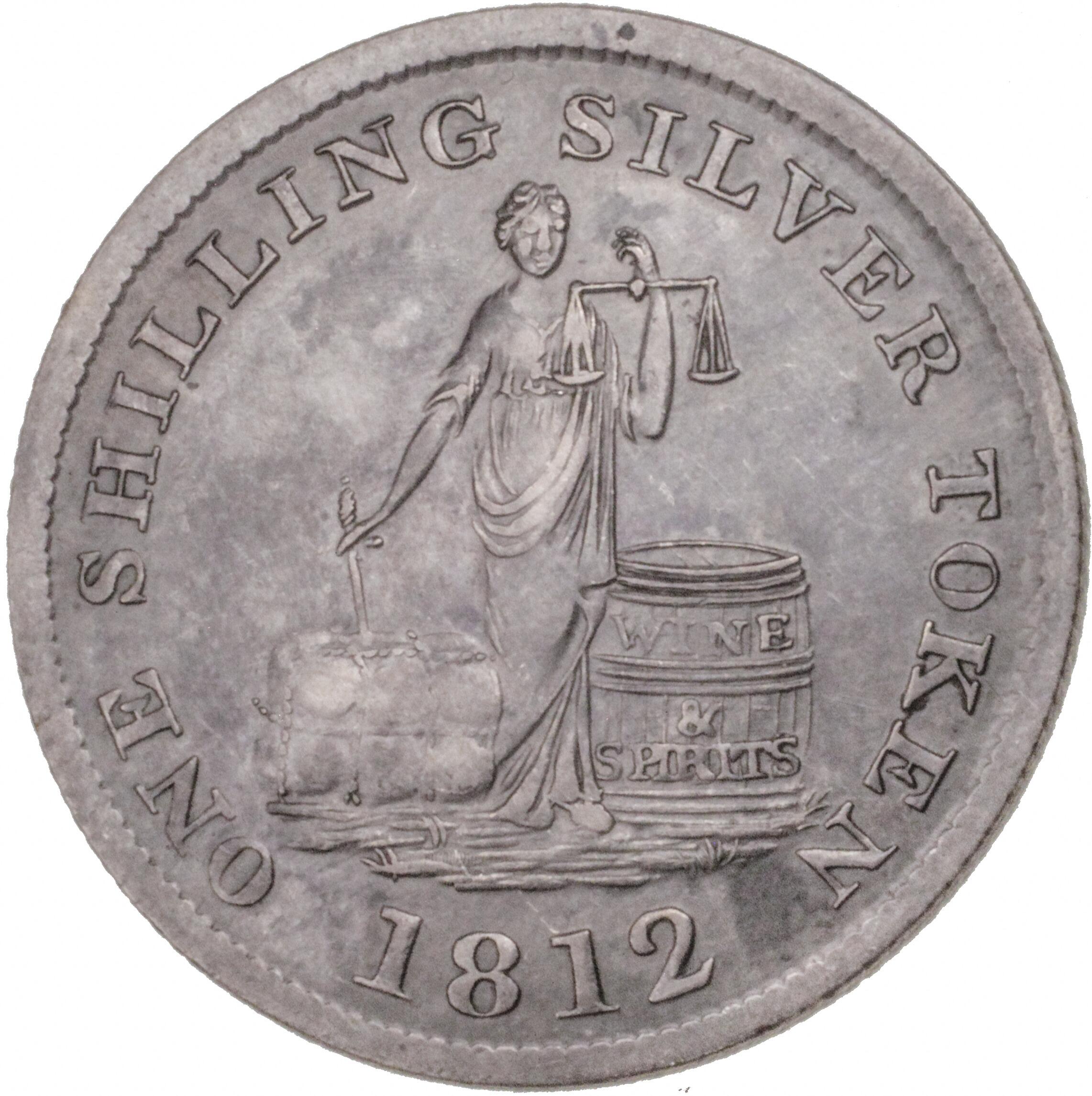 Yorkshire, Bradford. Shilling token 1812.