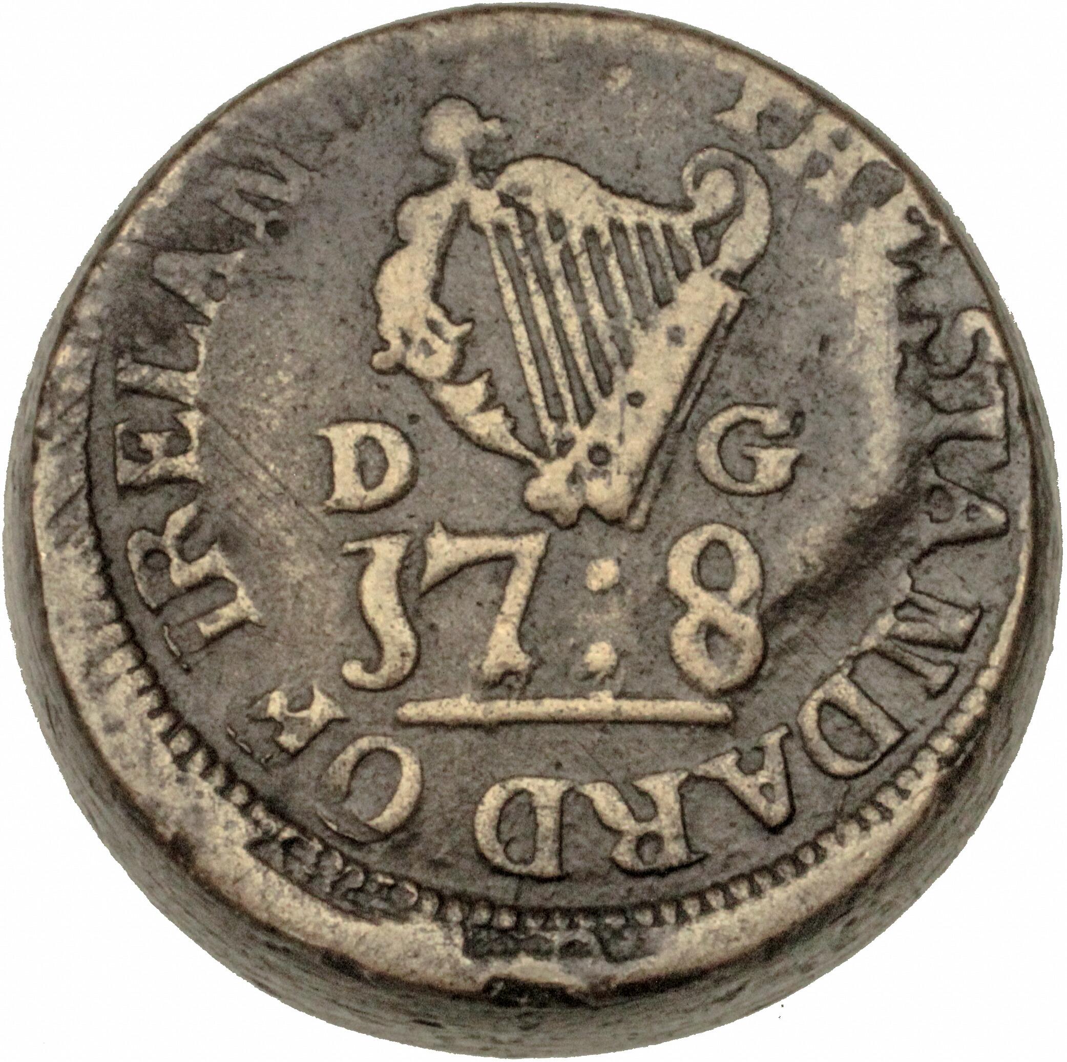 Ireland, George I. Coin-weight for 4 pistoles (doubloon) of Spain, 1718.