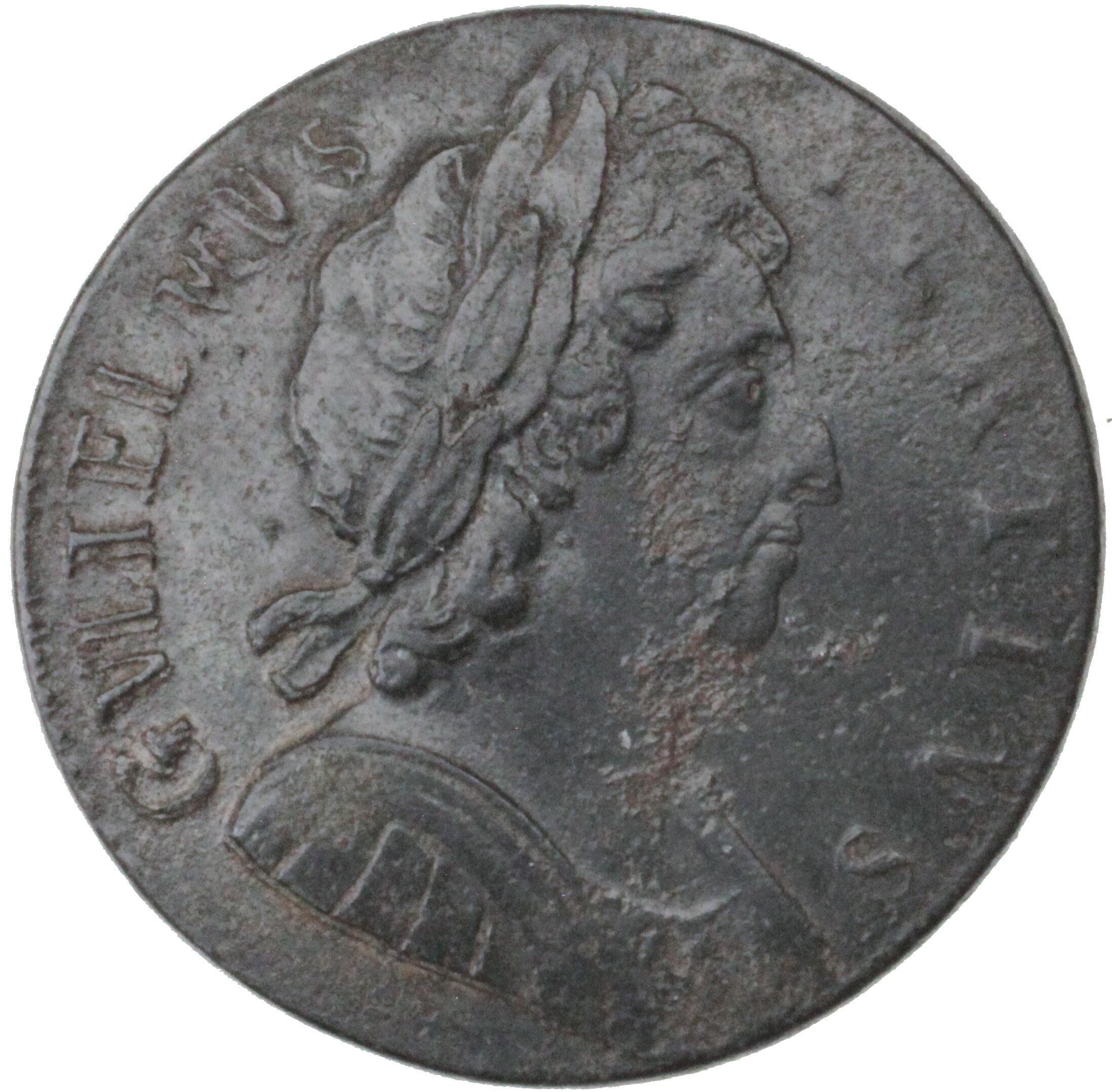 William III. Halfpenny, 1696.