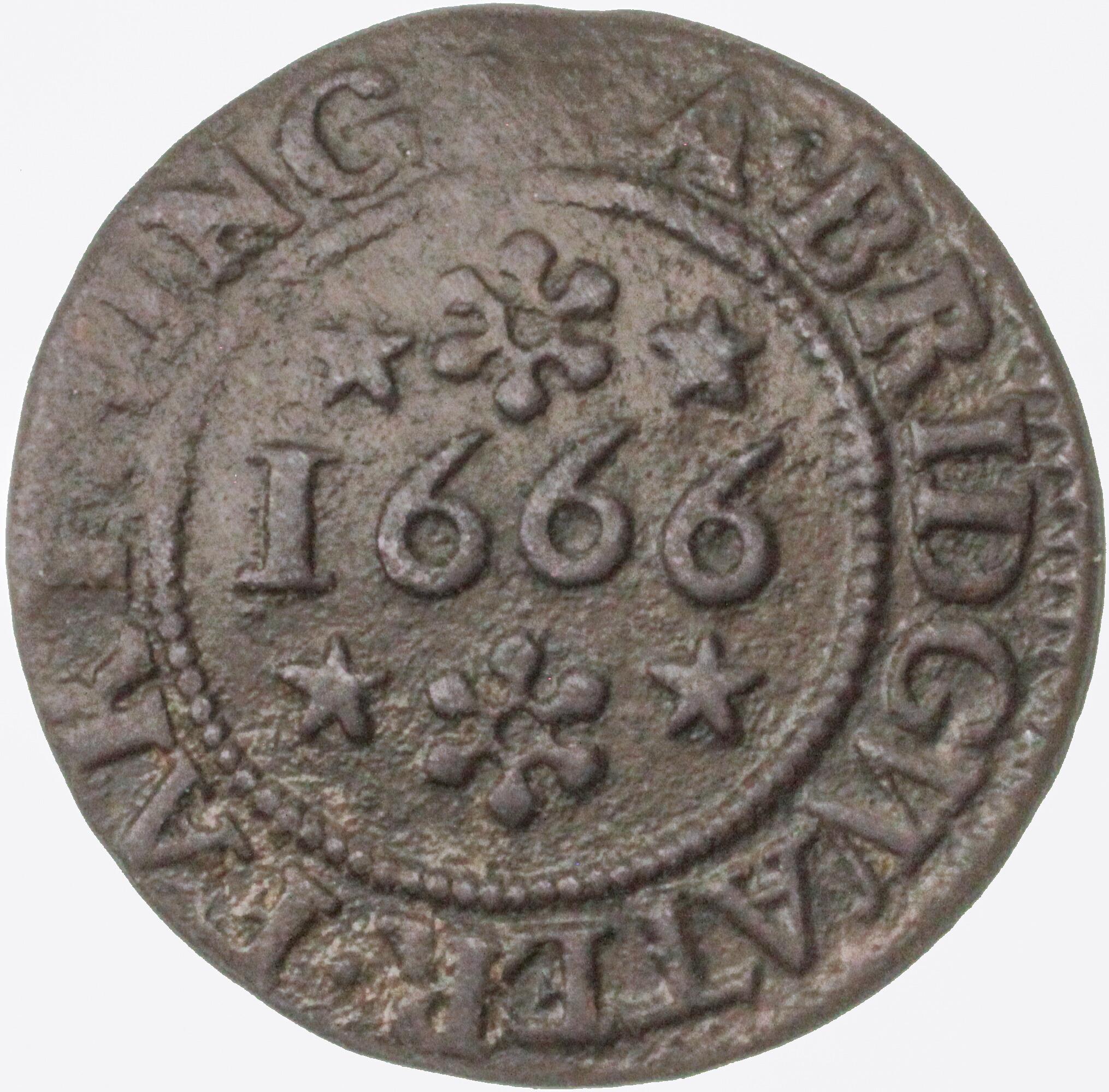 Somerset, Bridgwater. Farthing token, 1666.