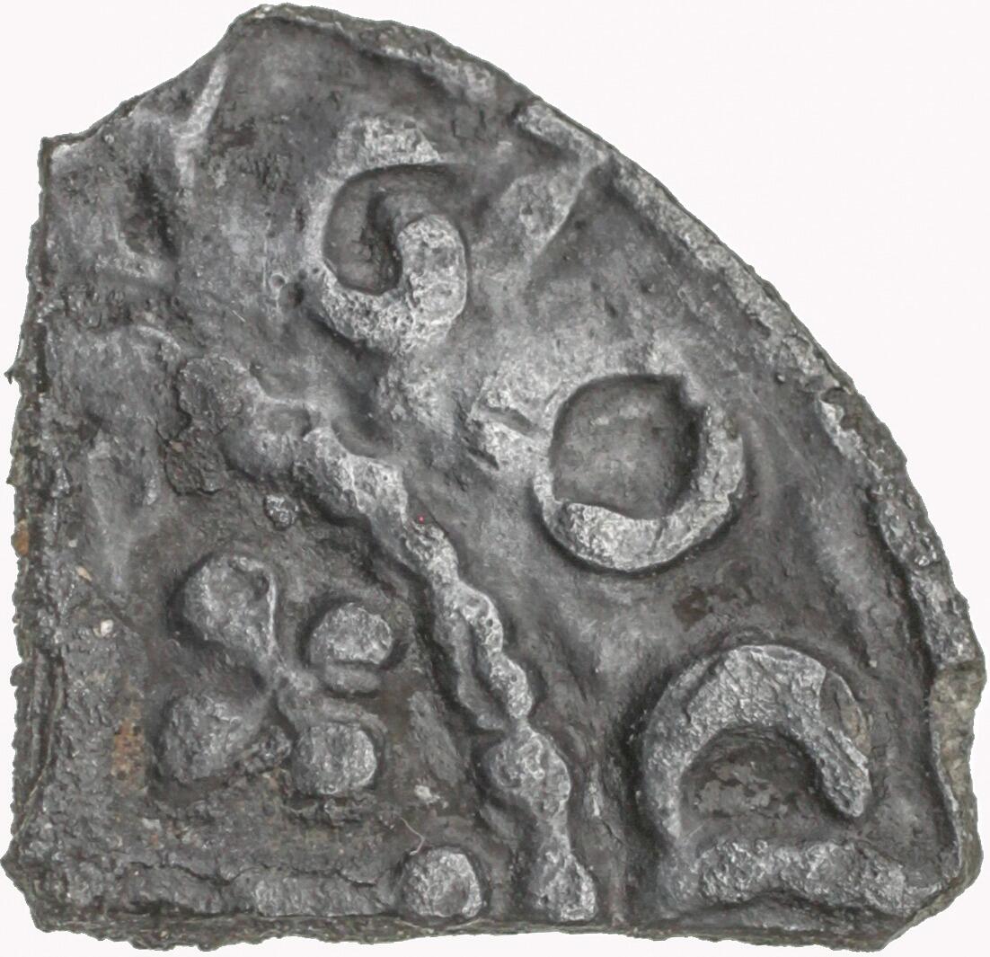 Henry II, 1154-89. Short cross type, Class 1a - 1b1, cut farthing of ...