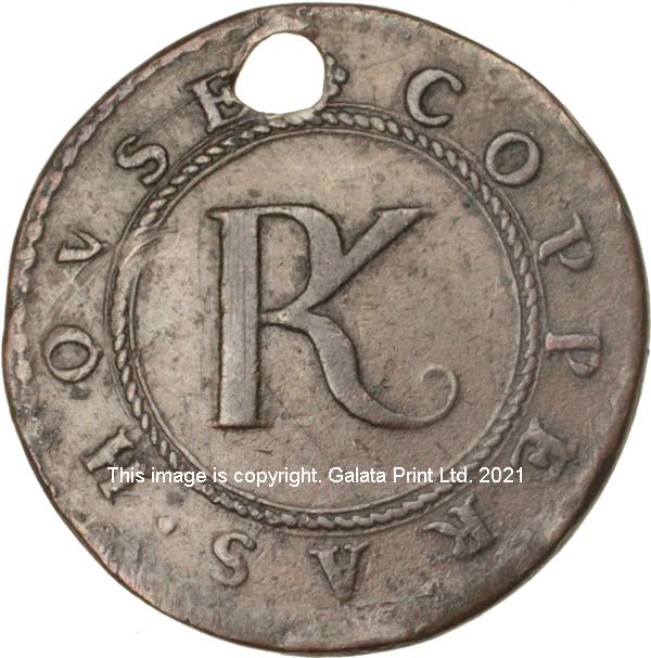 Kent, Queenborough, Copperas picker's token or tally.