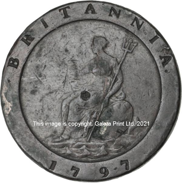 GEORGE III, Cartwheel twopence, 1797.