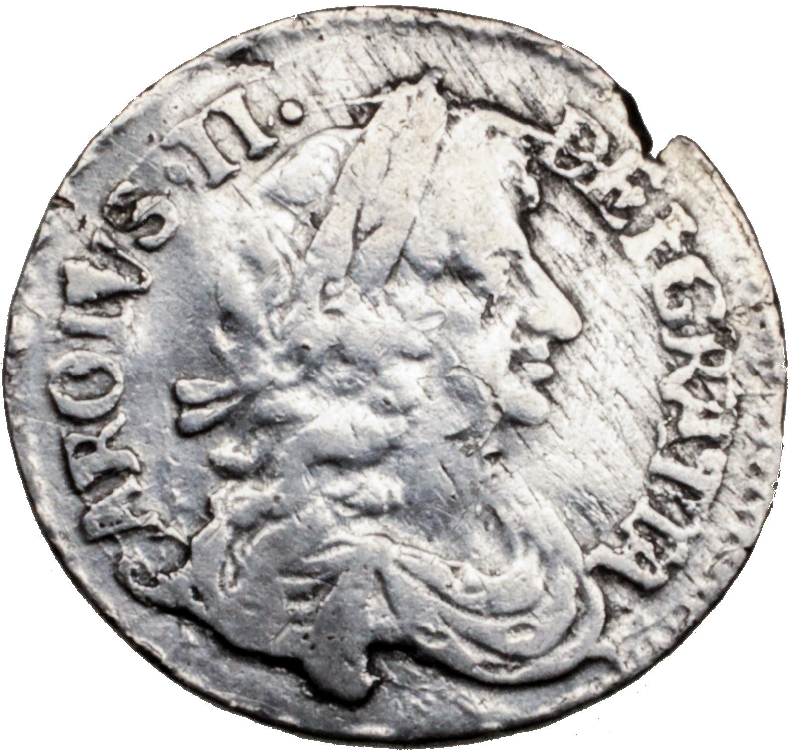 Charles II, Silver threepence 1679.