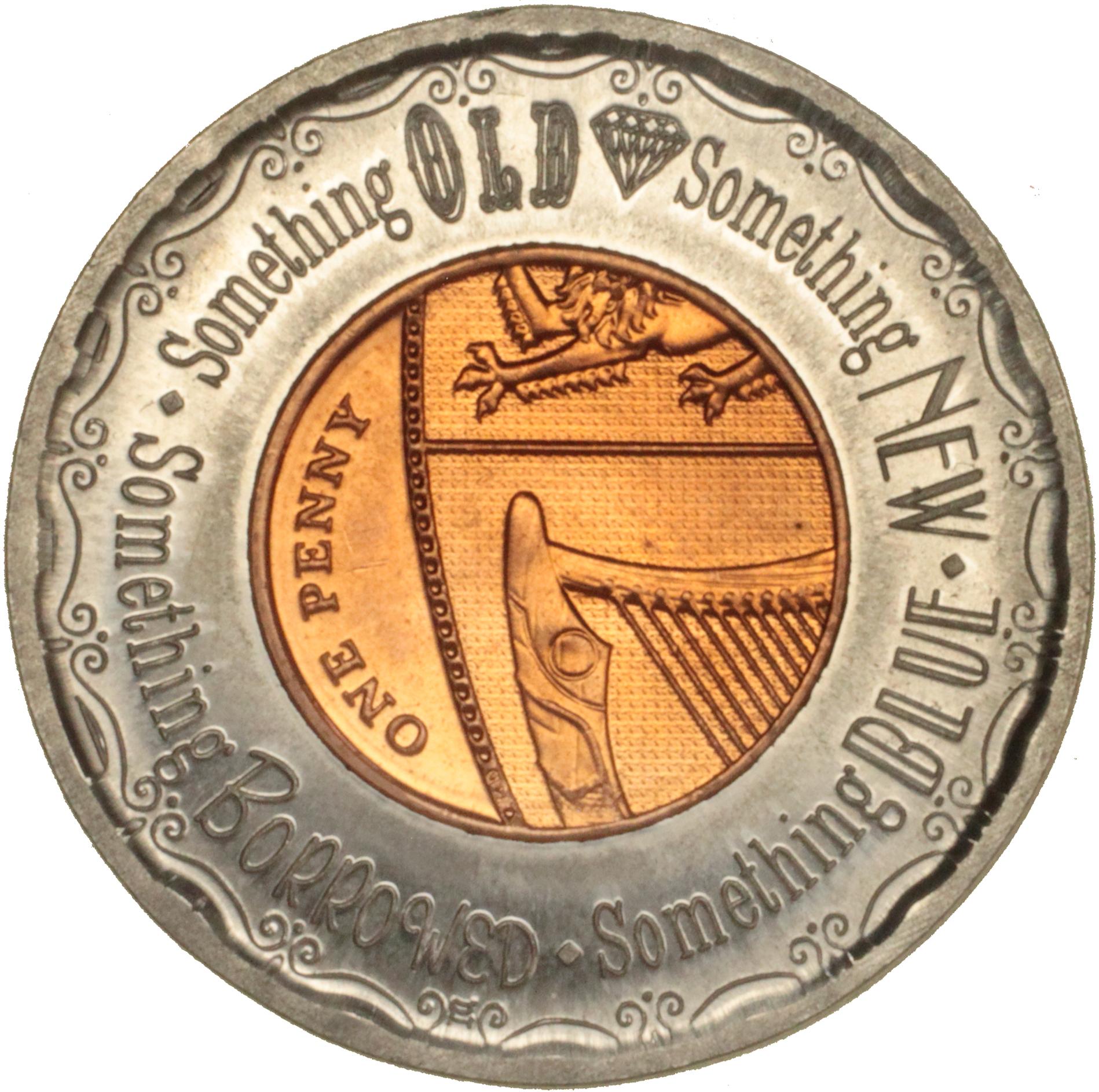 Ringed penny. Marriage commemorative