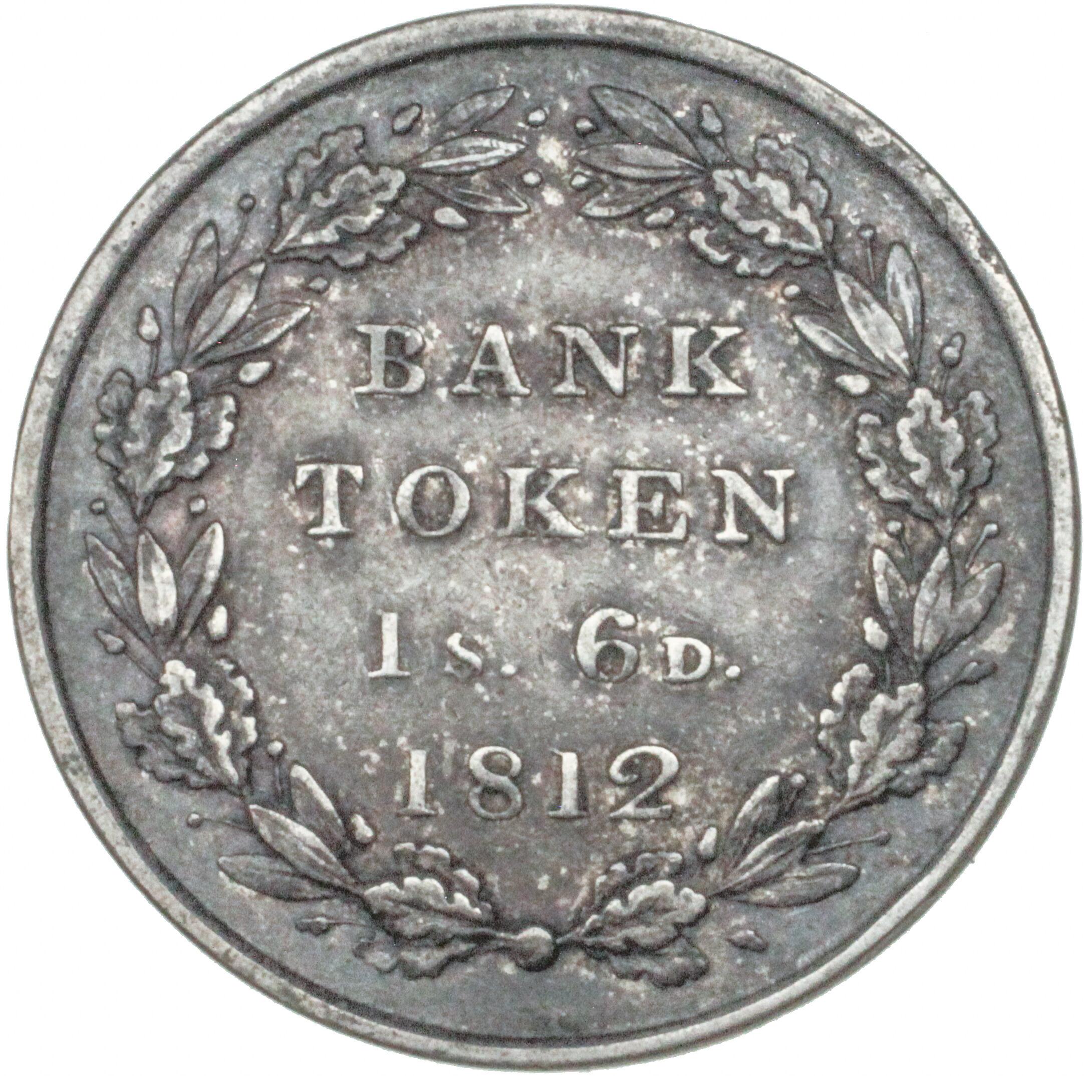 George III, Silver 18 pence bank token, 1812.