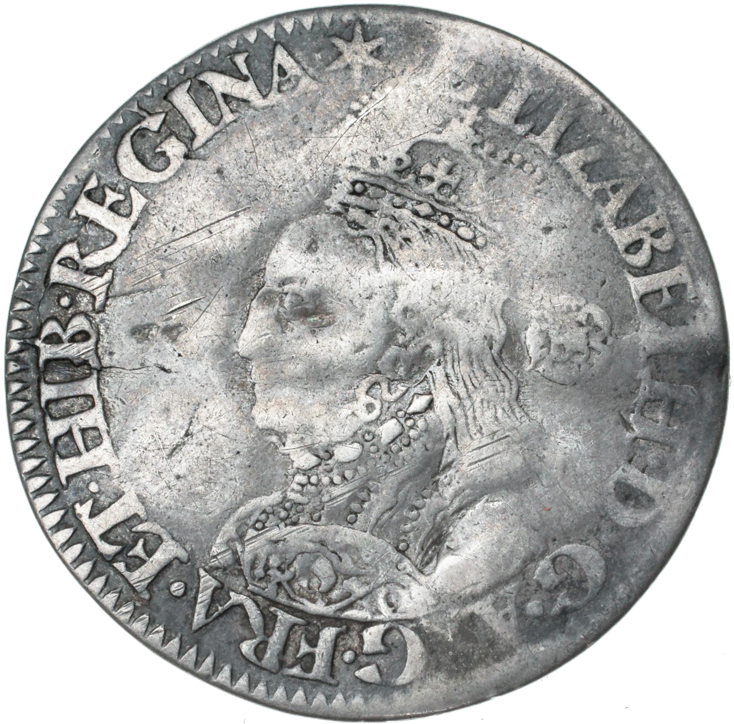 Elizabeth I, 1558-1603. Silver sixpence, milled coinage, 1562 i.m. star.