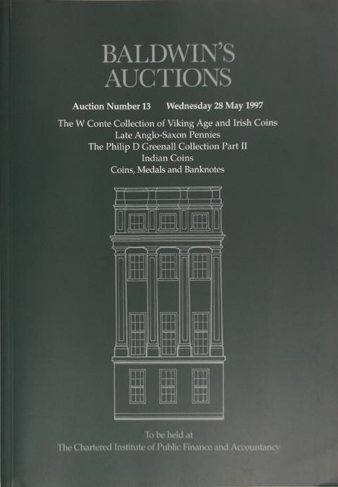 Baldwins Auctions. No 13. 28 May 1997. William Conte collection of ...