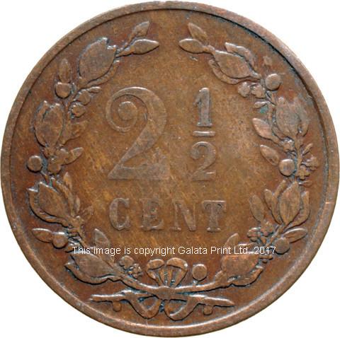 NEDERLANDS 2 1/2 cents, 1883
