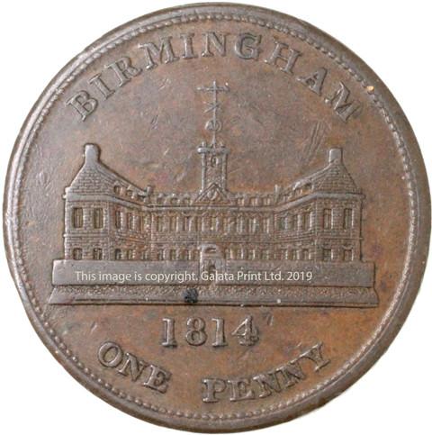 BIRMINGHAM, Workhouse. Penny token 1814.