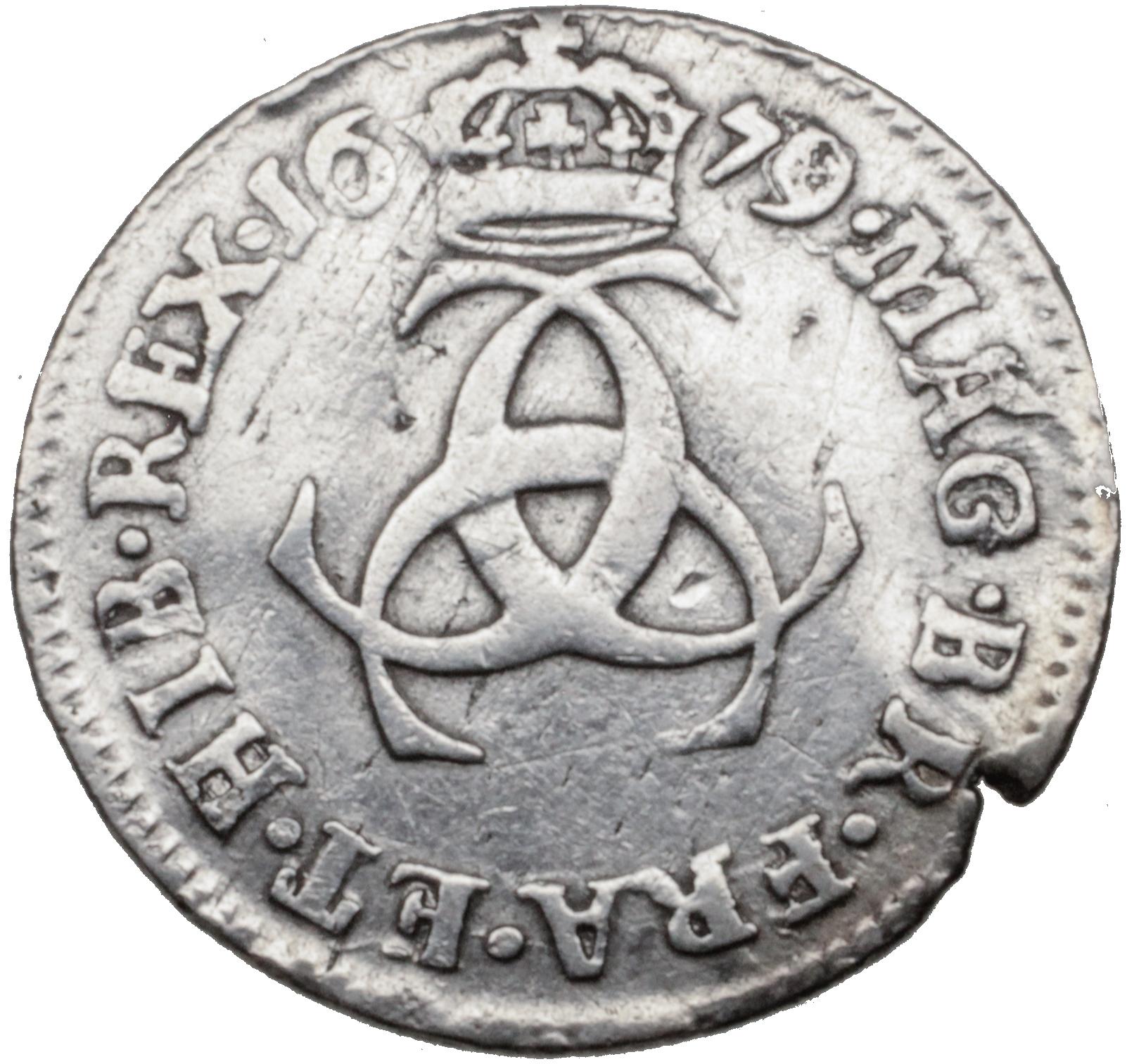 Charles II, Silver threepence 1679.