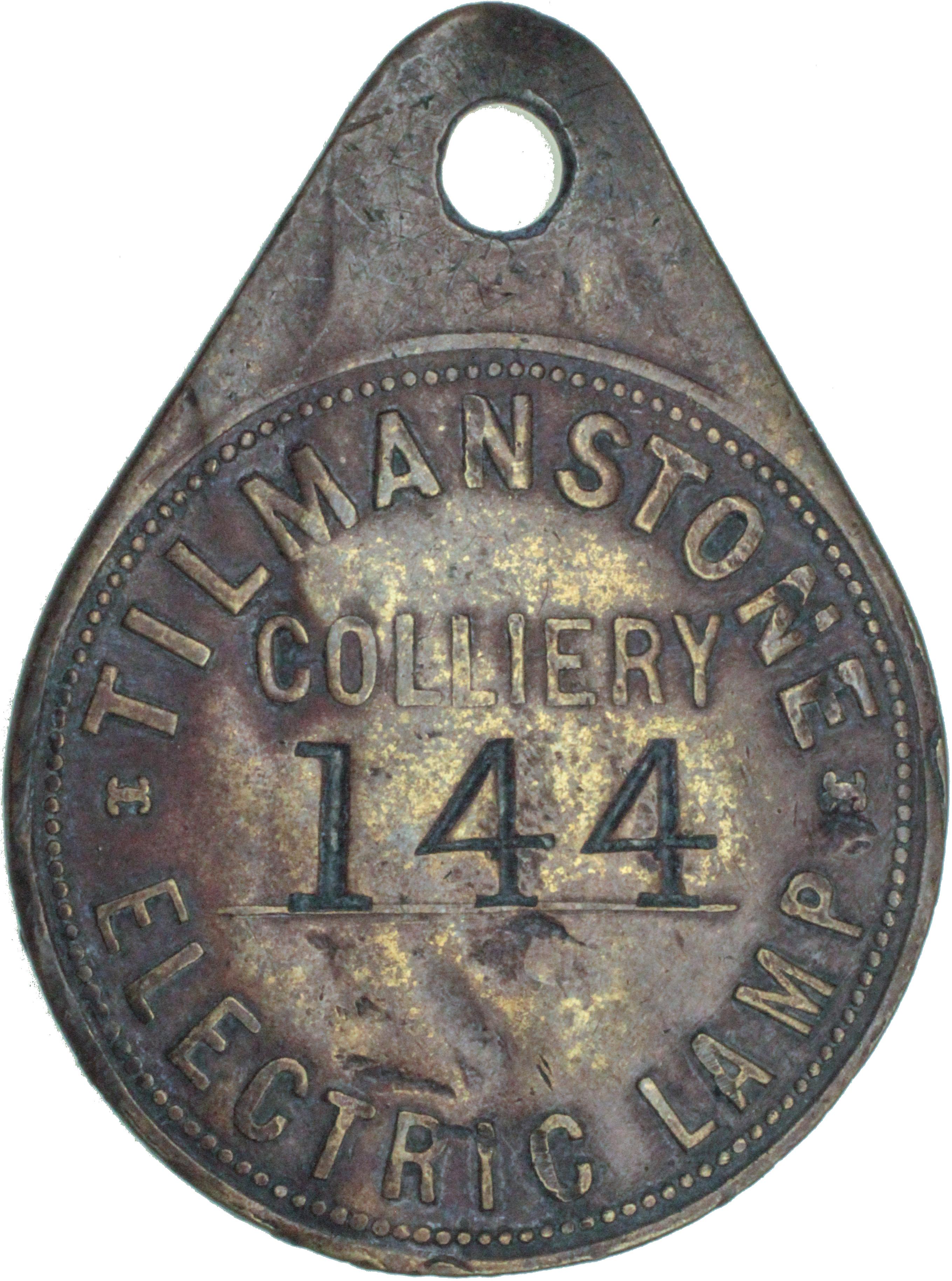 MINER'S LAMP CHECK. Tilmanstone, EAST KENT.